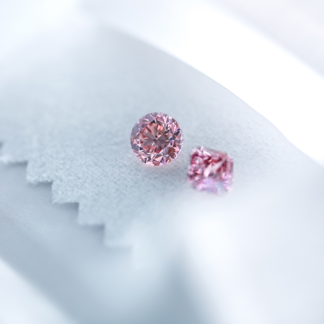 Two Fancy Intense Pink diamonds from Argyle PinkTM Diamonds: The ...