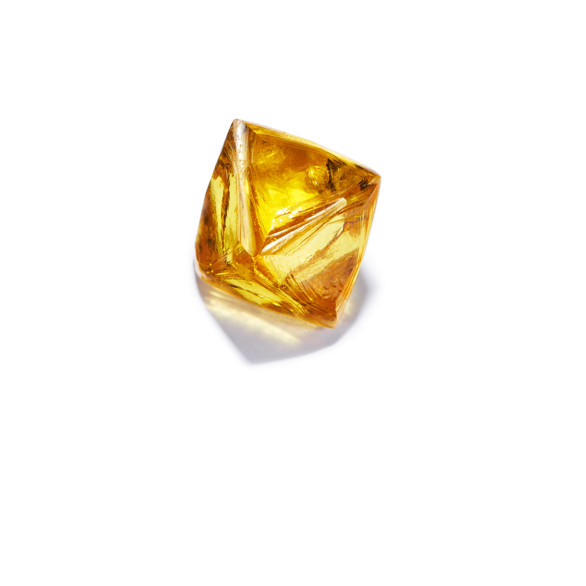 The rough Fancy Vivid Yellow diamond of over 71 carats. - Tiffany